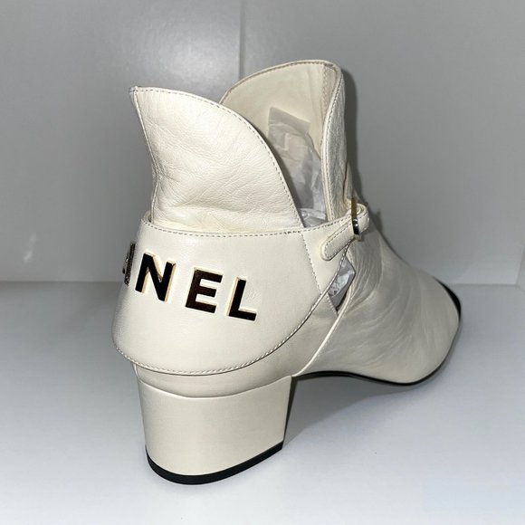 CHANEL | Shoes | Chanel Crowns Short Buckle Logo Boot 45mm | Poshmark